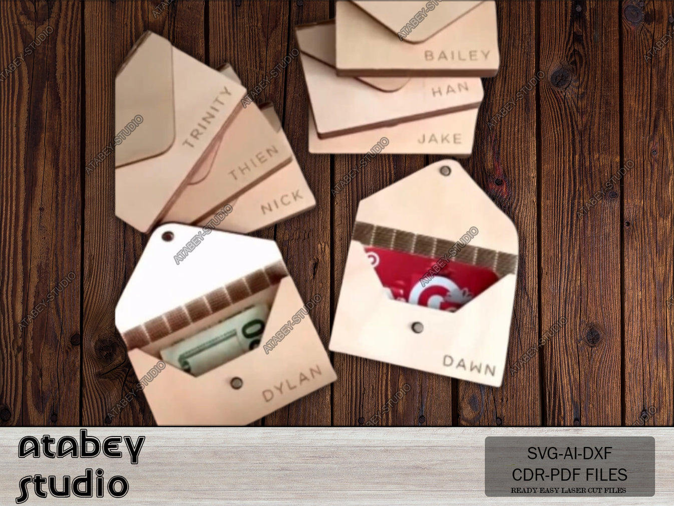 Wooden Envelope Gift Card Holder - DIY Voucher Packaging ...