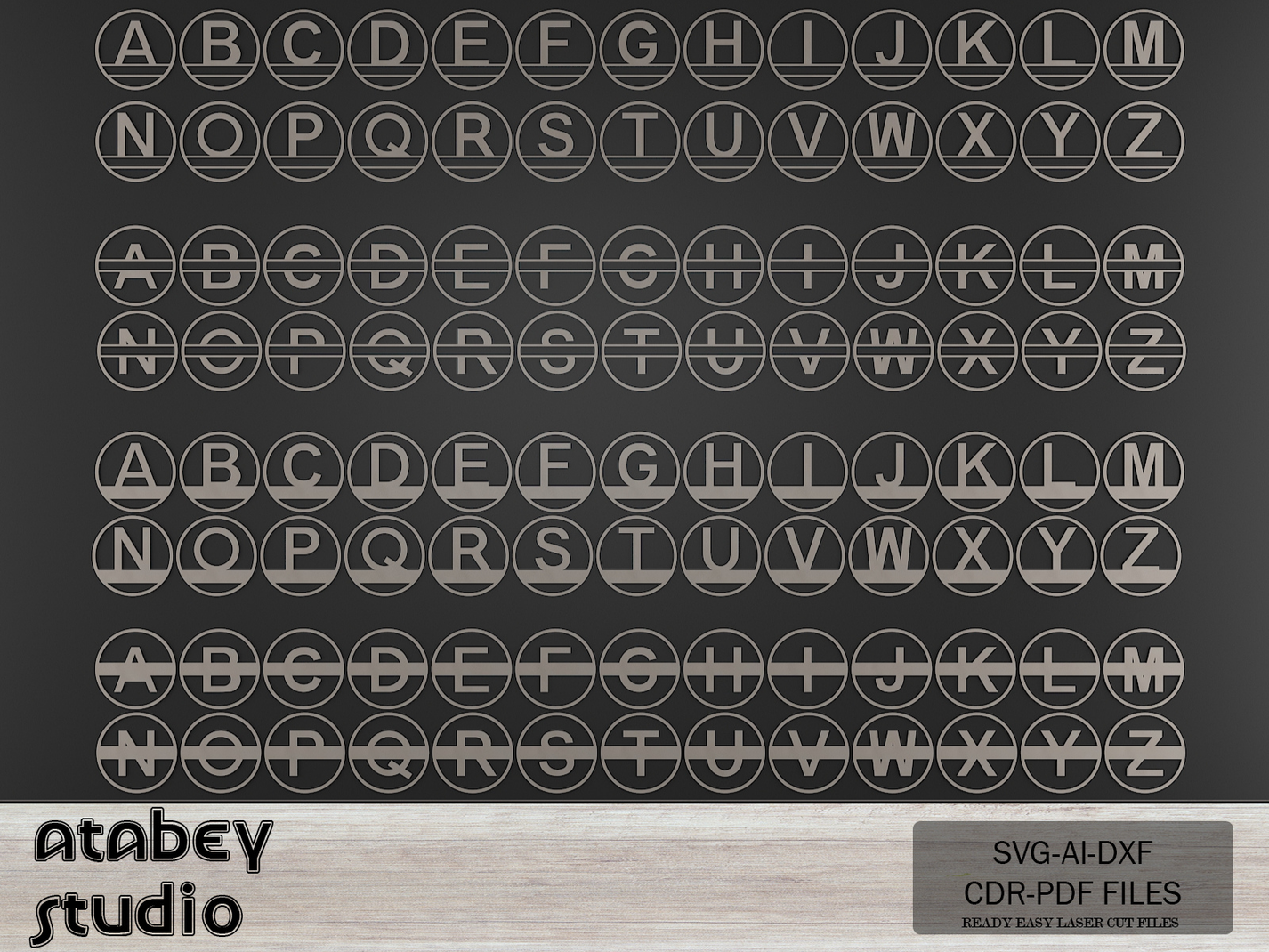 Personalized Monogram Split Letters - Custom Round Frame Name Signs wi ...