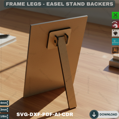 Versatile Easel Stand Backs 8 Sizes / Picture Frame and Art Display Le ...