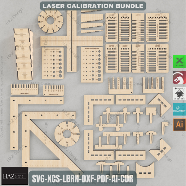 Ultimate Laser Calibration Bundle: Precision Test Tools for Cut & Engr ...