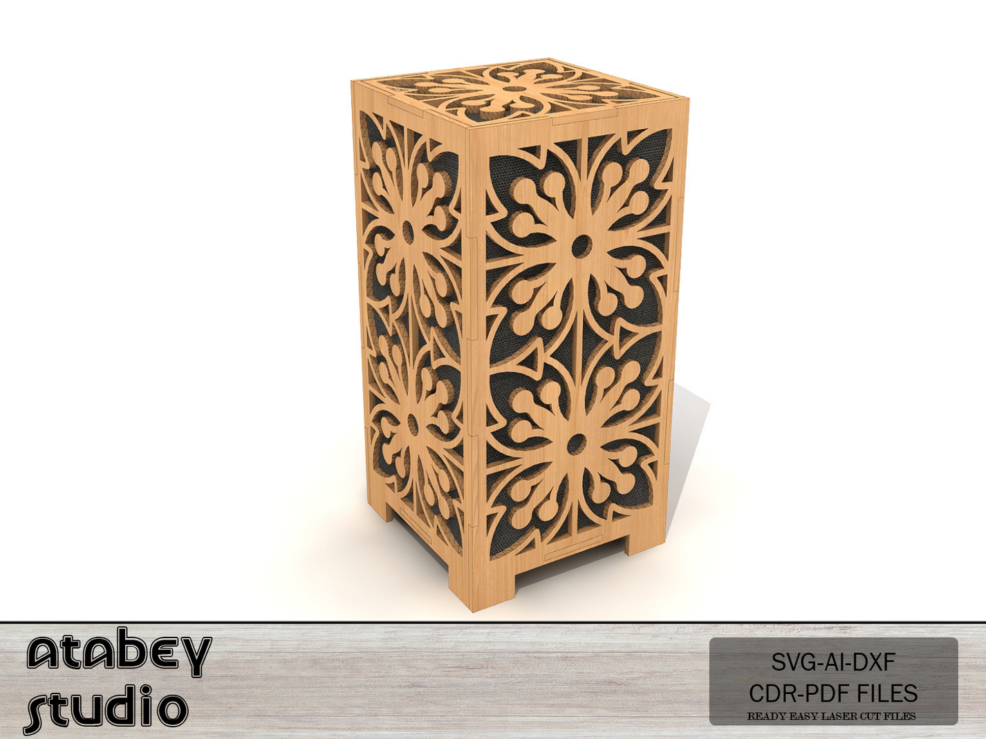 Elegant Laser Cut Light Boxes - DIY Tealight Holders & Wooden Desk Lam ...