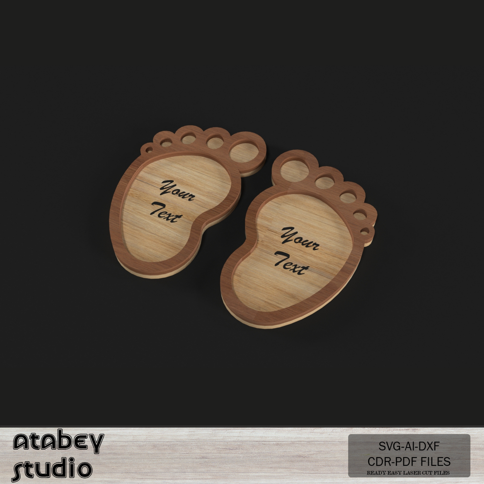 DIY Wooden Baby Foot Shapes - Perfect for Newborn Birth Decorations an ...