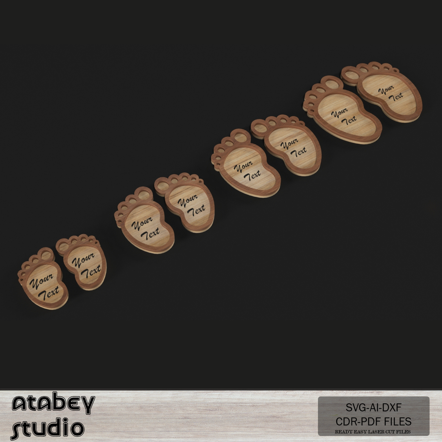 DIY Wooden Baby Foot Shapes - Perfect for Newborn Birth Decorations an ...