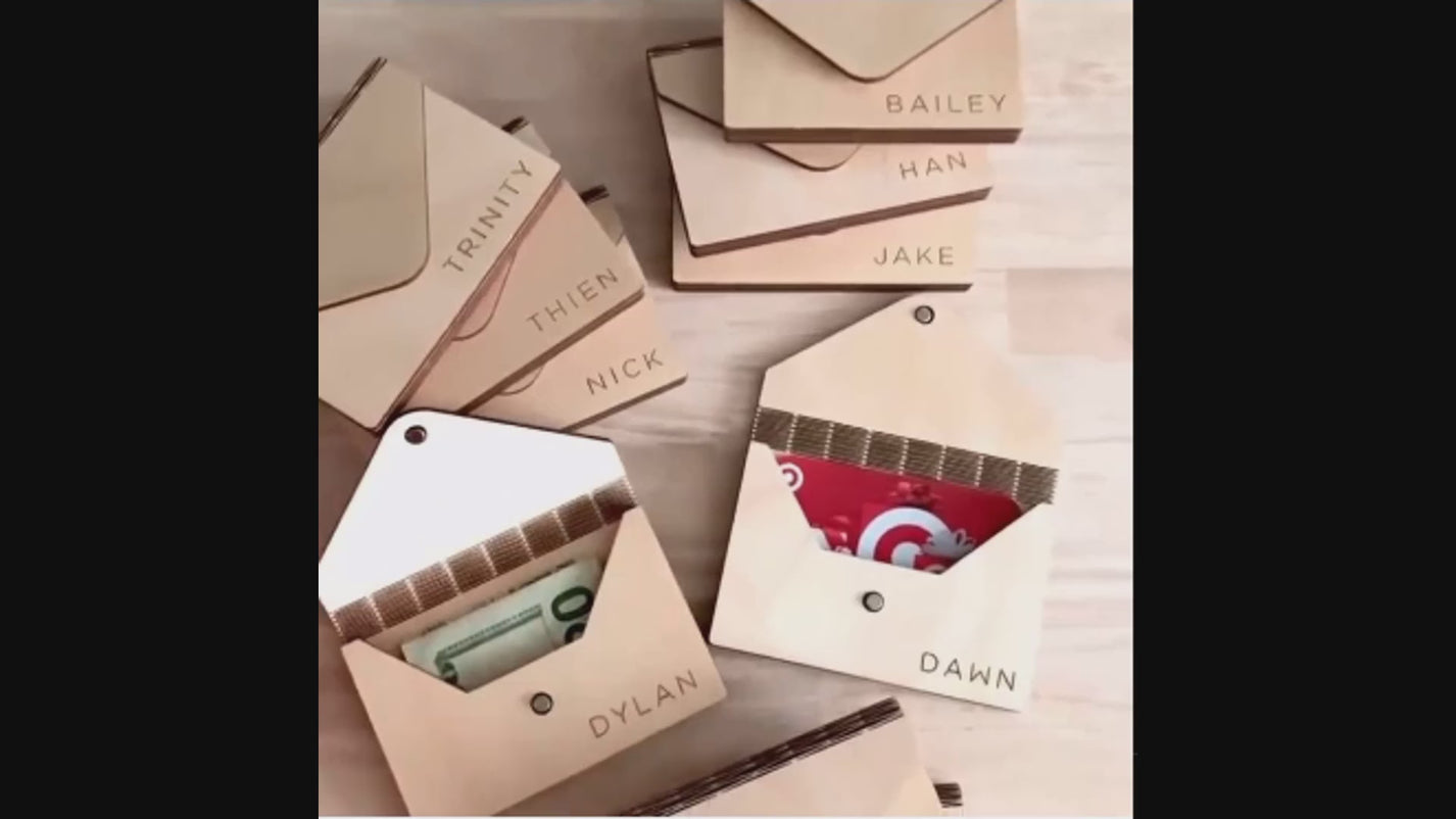 Wooden Envelope Gift Card Holder - DIY Voucher Packaging ...