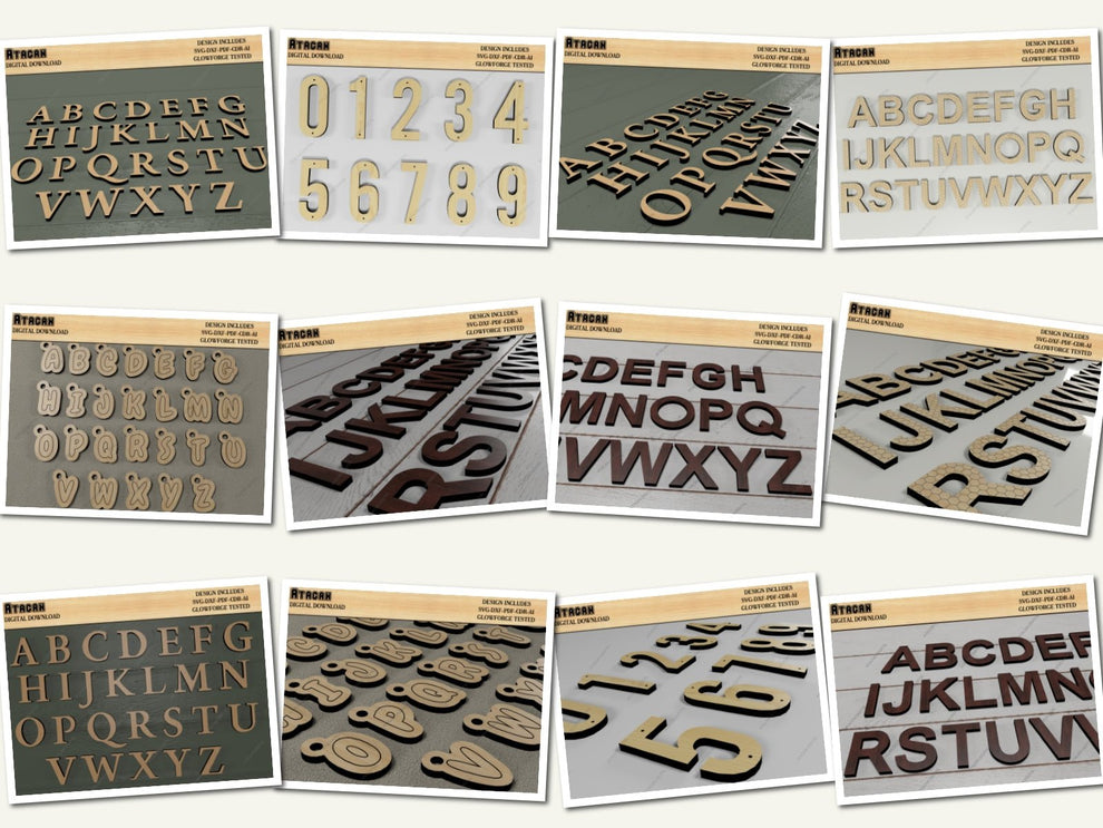Wooden Letters and Numbers Bundle – atacandesignstore