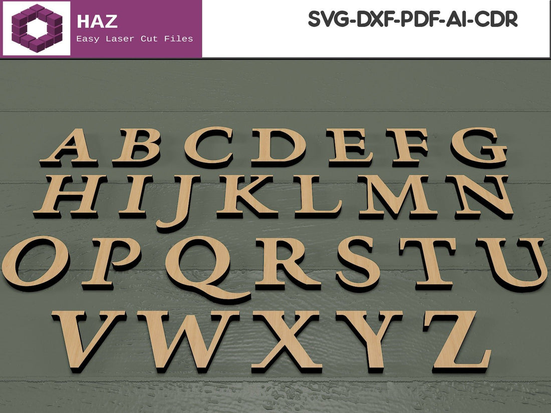 Initial Letter Cut Files / Wooden Uppercase Fonts – atacandesignstore