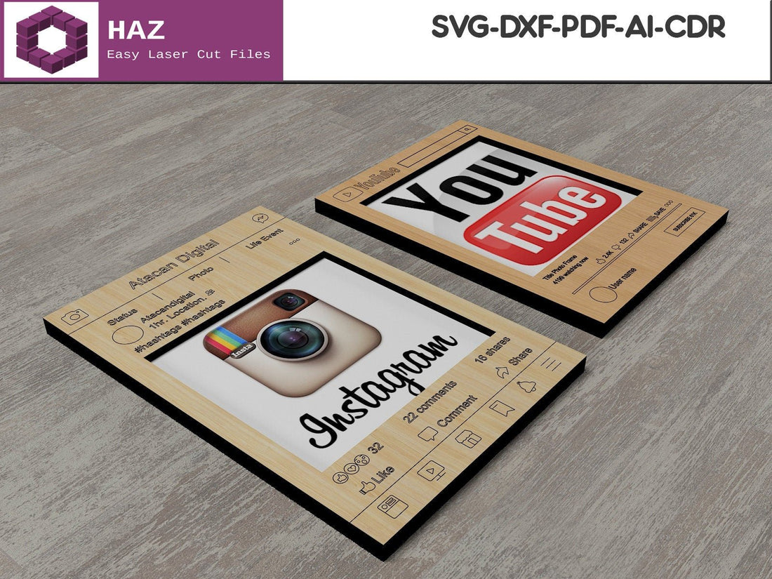 Editable YouTube Selfie Frame / Instagram Social Media Prop ...