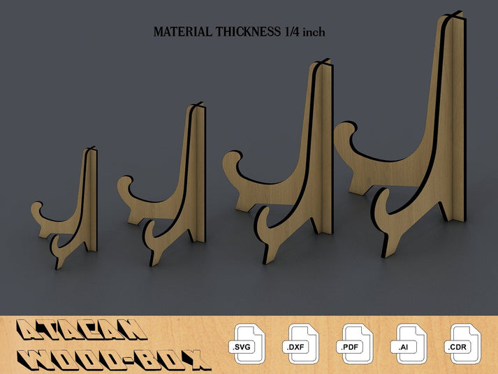 1/4 inch Easel Plate Stand Laser cut file - picture frame stand - Phot ...