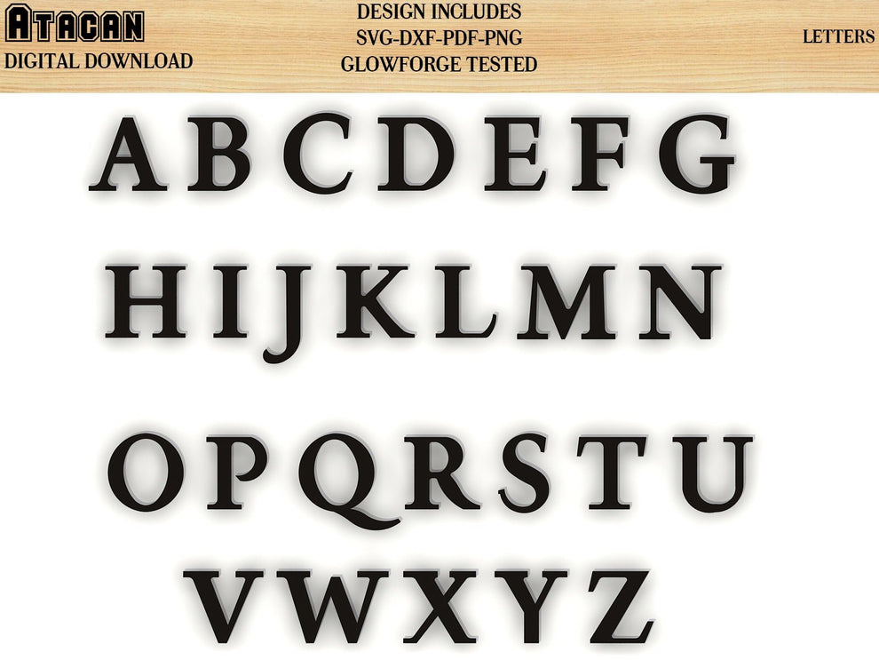 Alphabet Alpha Font Letters SVG Laser Cut files Star pattern glowforge ...