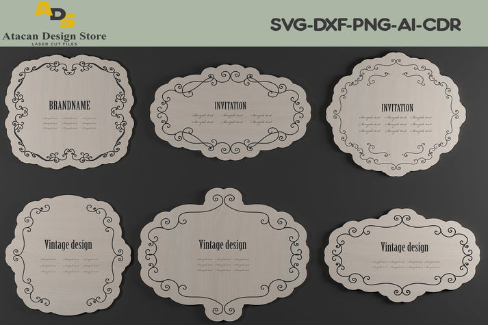 Bundle of Vector Cutting Files for Laser Cutting Machines / Dxf Svg Cd ...