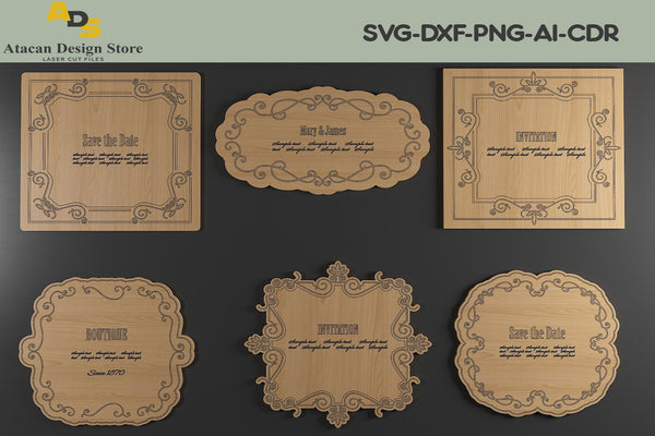 Bundle of Vector Cutting Files for Laser Cutting Machines / Dxf Svg Cd ...