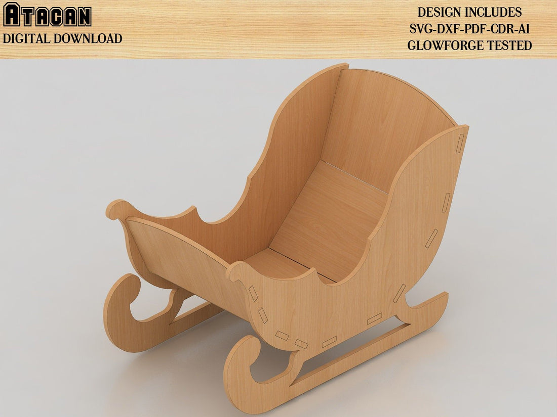 Christmas Decoration Sleighs Design / 3D Santa Sleigh / New Year gift ...