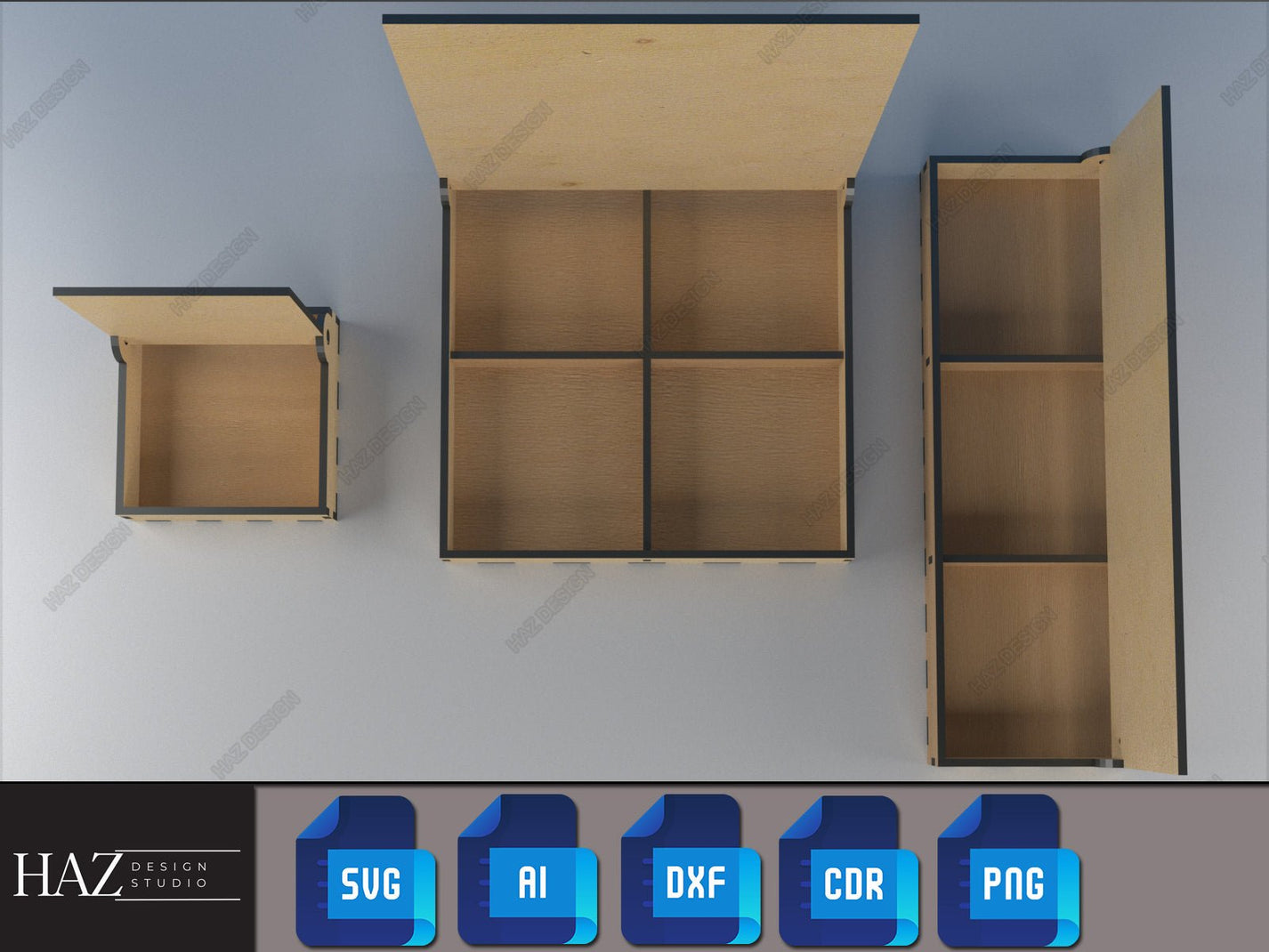 Divided Boxes With Lid - Multipurpose Jewelry and Storage Box - Laser ...