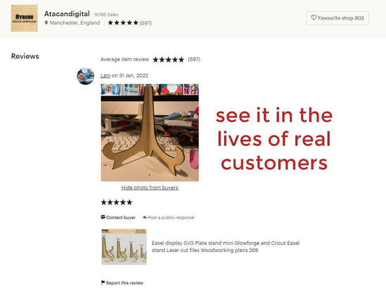 Easel display SVG Plate stand mini Glowforge and Cricut Easel stand La ...
