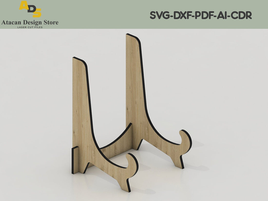 Easels Plate Stand Holder Display Stands / Glowforge laser cut svg fil ...