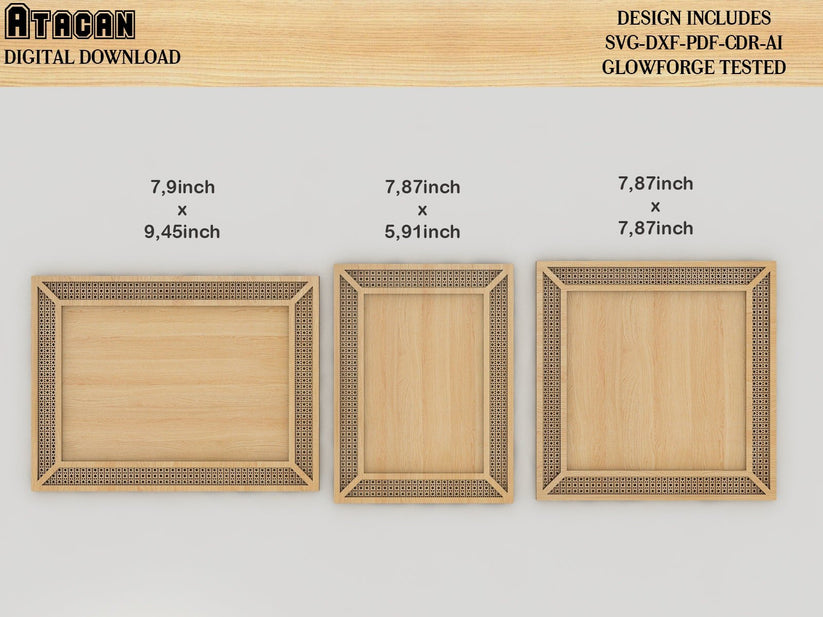 Frame Cut Files / Laser Cut File / Rattan Pattern SVG / Wicker Pattern ...