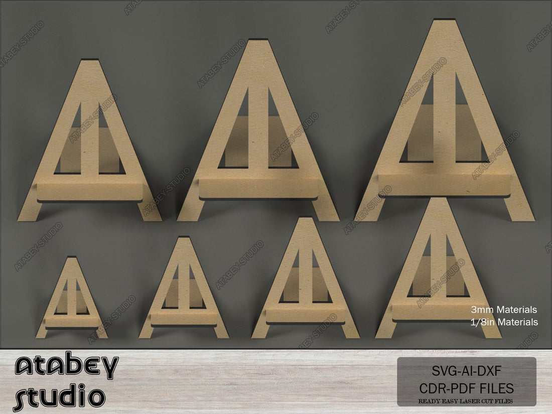 Laser Cut Easel Displays / Frame and Phone Stand Set / Simple Pic Fram ...