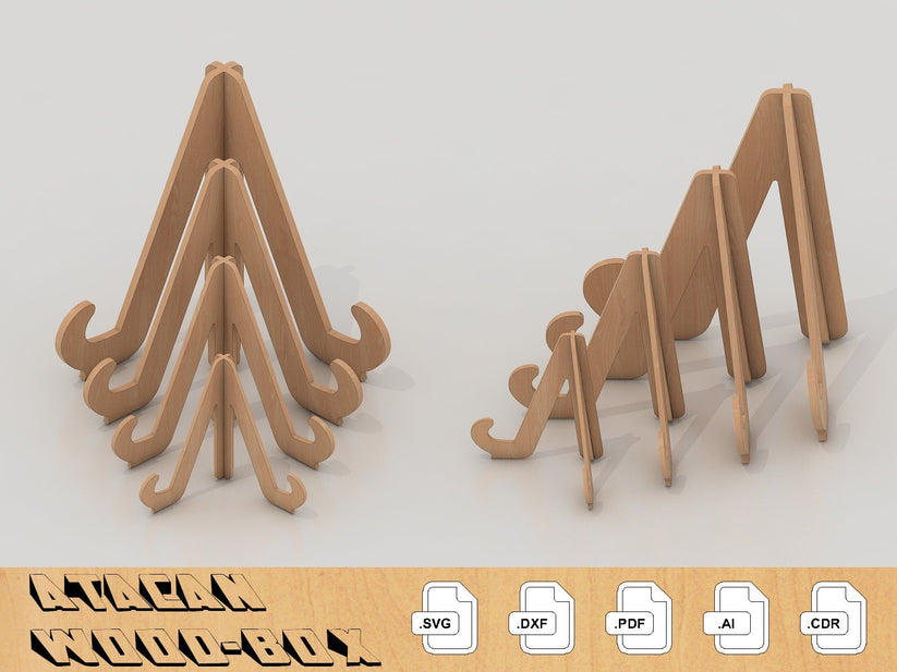 Laser cut Easel Stand 4 size, Plate Stand, Photo Frame Display, Glowfo ...