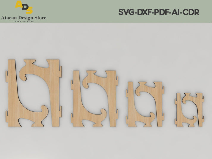 Laser cut easel stands / Easel SVG Laser file / Glowforge file / Digit ...