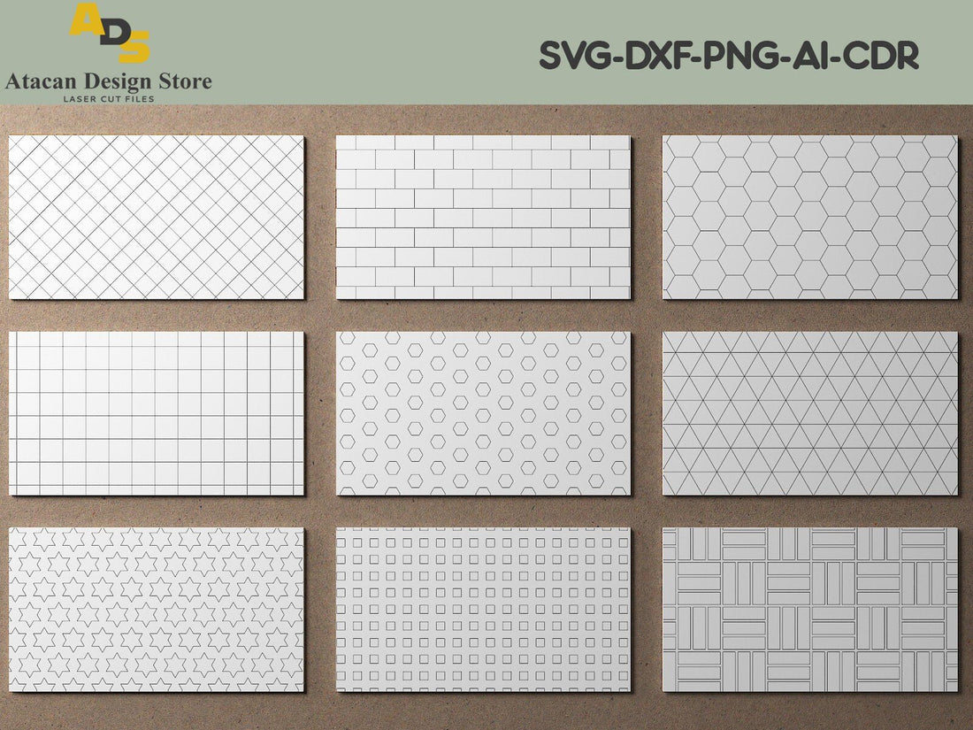 Laser cut Patterned Panel Files / Simple Panel Patterns / Vector Cutti ...