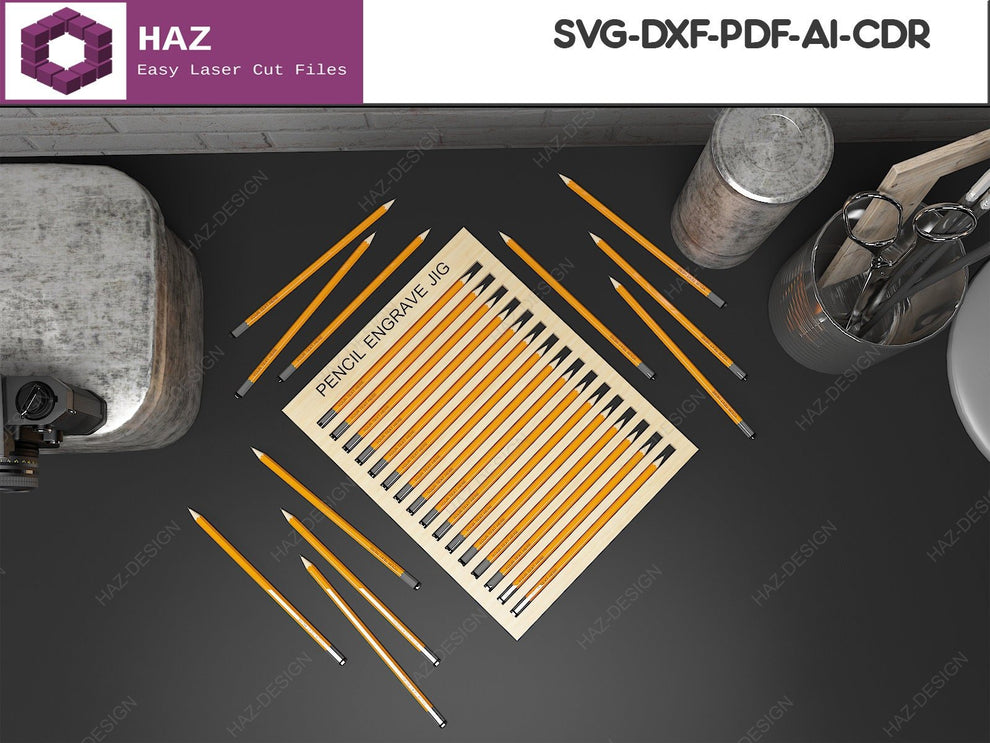Laser Pencil Engraving Jig / Pencil Jig For Lasers / Glowforge Engravi ...