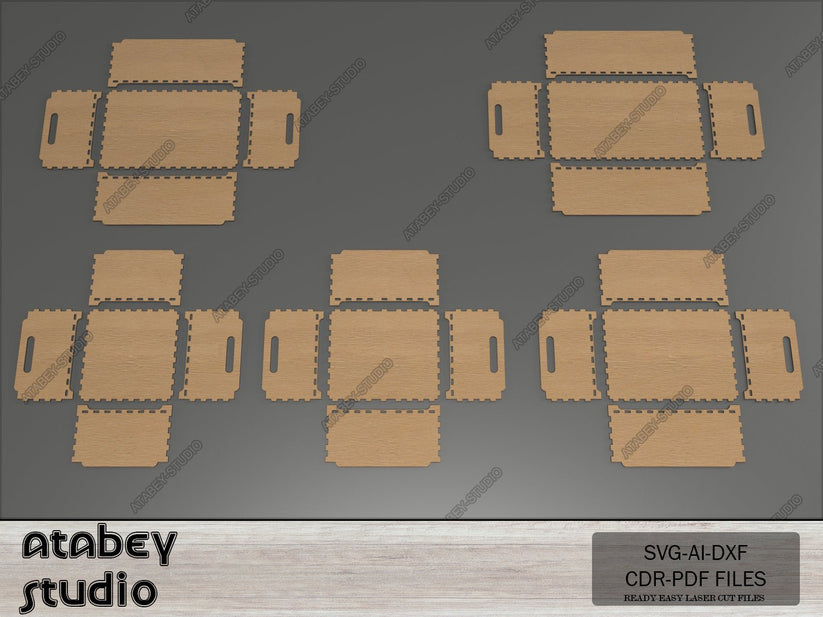Multiple Size Stackable Box - Modular Storage Boxes - DIY Laser Plans – atacandesignstore