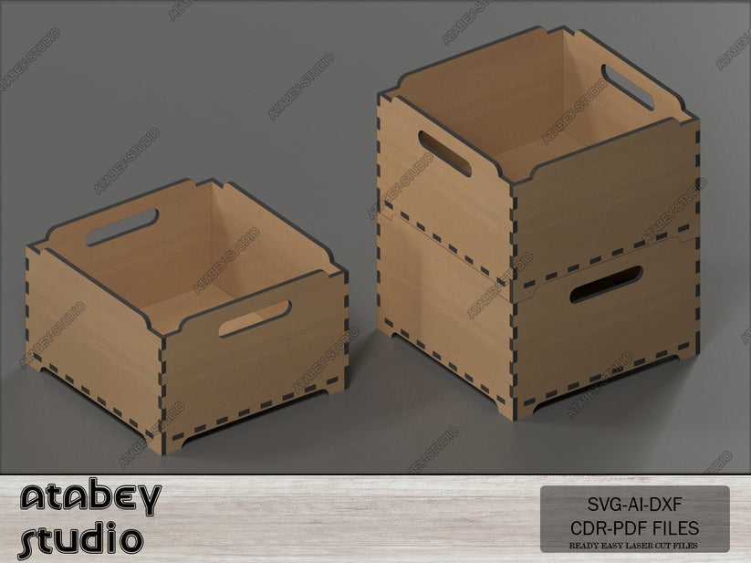 Multiple Size Stackable Box - Modular Storage Boxes - DIY Laser Plans ...