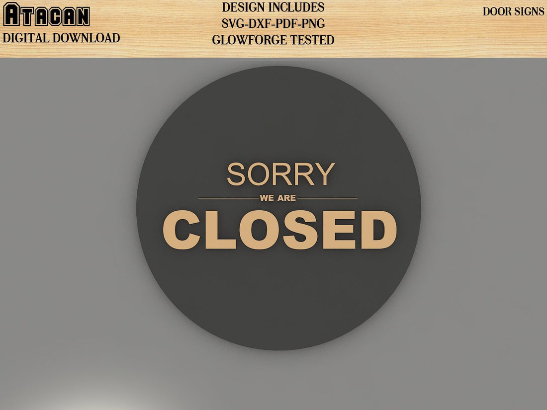 Open Closed Shop Sign SVG Cut Files, Welcome We're Open, Sorry We're C ...