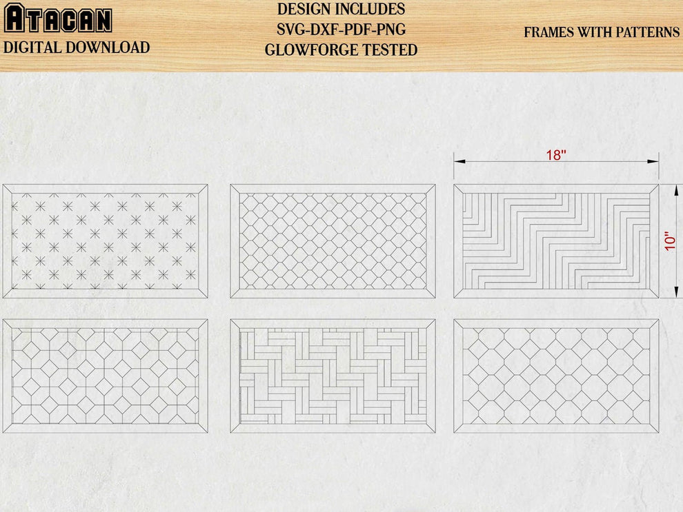 Patterns for Glowforge svg Herringbone Wire netting Diamond Tile Brick ...