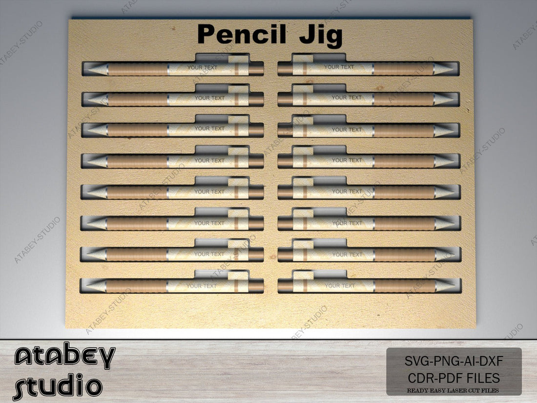 Pencil Jig Laser Cut Template / DIY Laser Ready Pen Jig Template / Eng ...