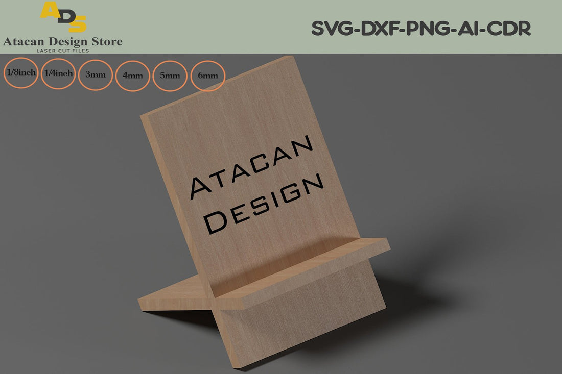 Personalised Display Stand / Simple Design Wood Cut Plan / Laser cut f ...