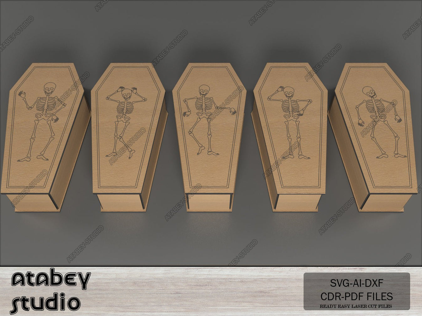 Plywood Coffin with Lid - Coffins Design Halloween Decoration, Simple ...