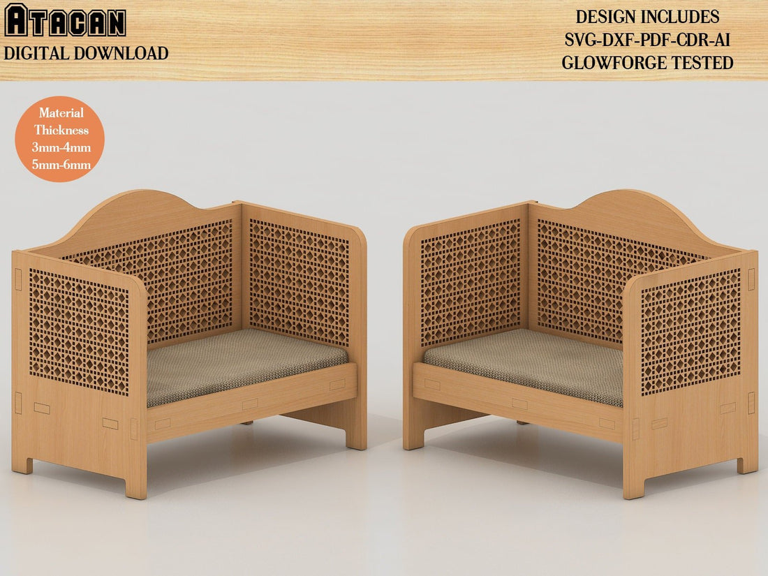 Rattan Cane Baby Cot Laser cut Files / Cradle with Patterns / Weaving ...