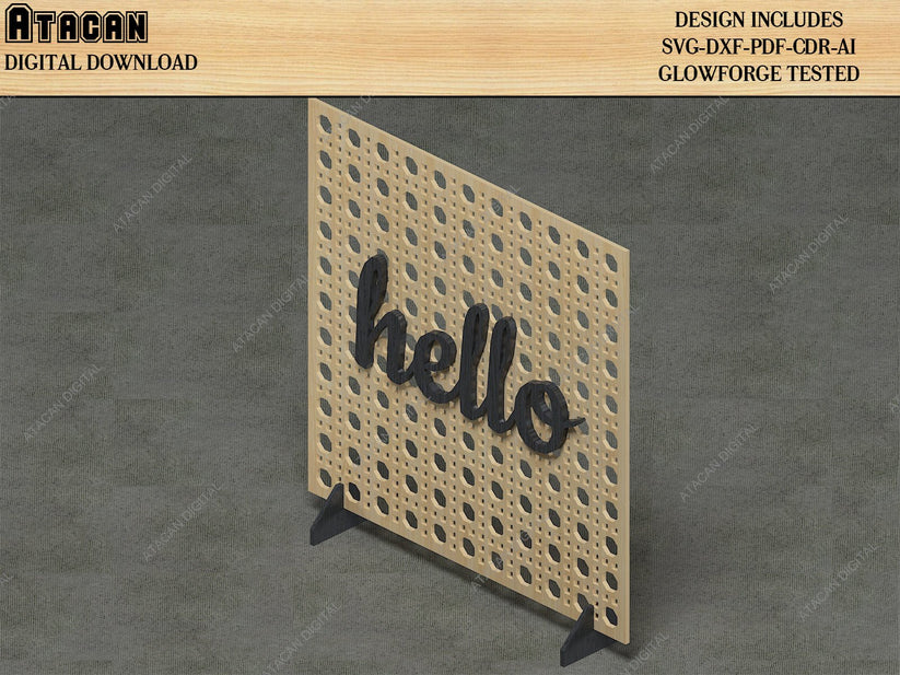 Rattan Cane Sign Backer Bundle / Rattan Cane Round shape Laser Cut Fil ...