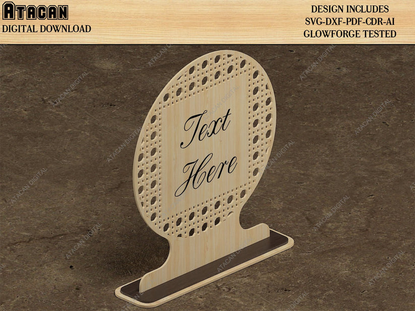 Rattan Cane Sign Backer Bundle / Rattan Cane Round shape Laser Cut Fil ...