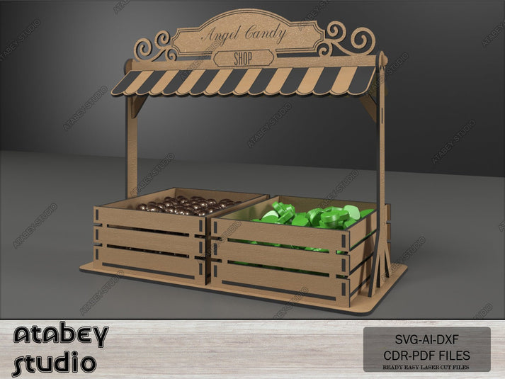 Sweet Stand and Boxes - Candy Shop Display Design - Party Table Decor ...