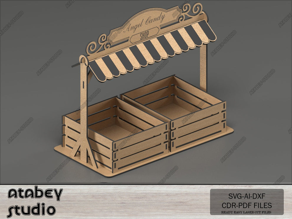 Sweet Stand and Boxes - Candy Shop Display Design - Party Table Decor ...