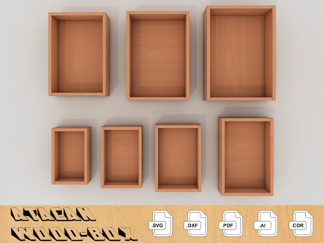 Wood Box Cutting files for 6mm Material / Glowforge, Lightburn, Xtool ...