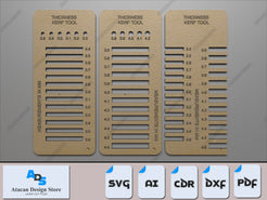 Wood Kerf Tool Svg / Metric Whitworth Design for Material Thickness ...
