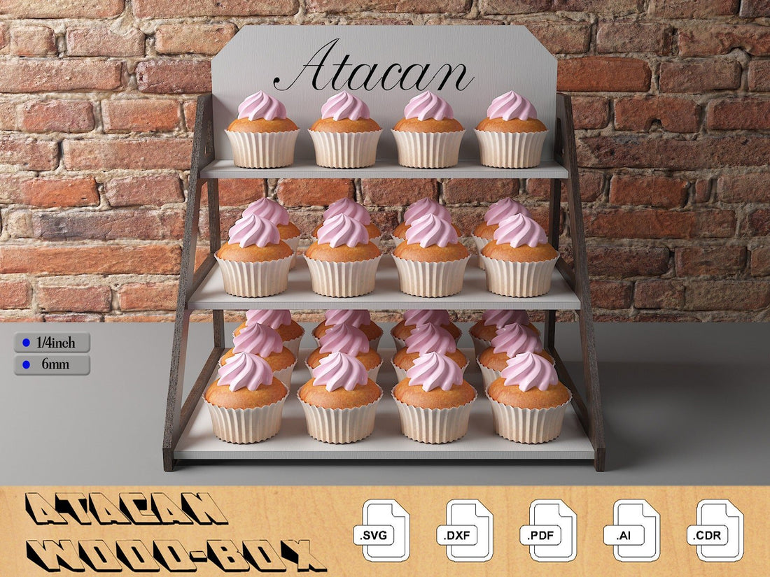 Wooden Cake Display Stand / Cupcake Stand / Display Shelves / Craft Fa ...