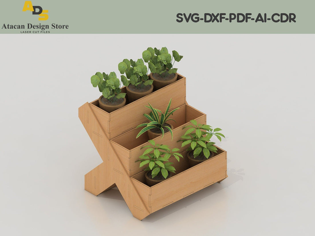 Wooden Flower Box / Floral Planter Box Laser SVG files / Flower Gift b ...