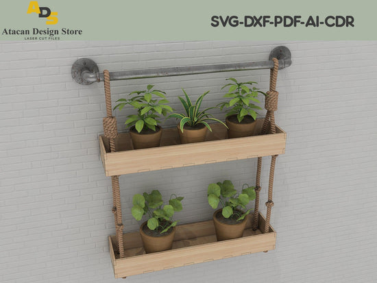 Wooden Flower Box / Floral Planter Box SVG / Flower pot holder / Glowf ...