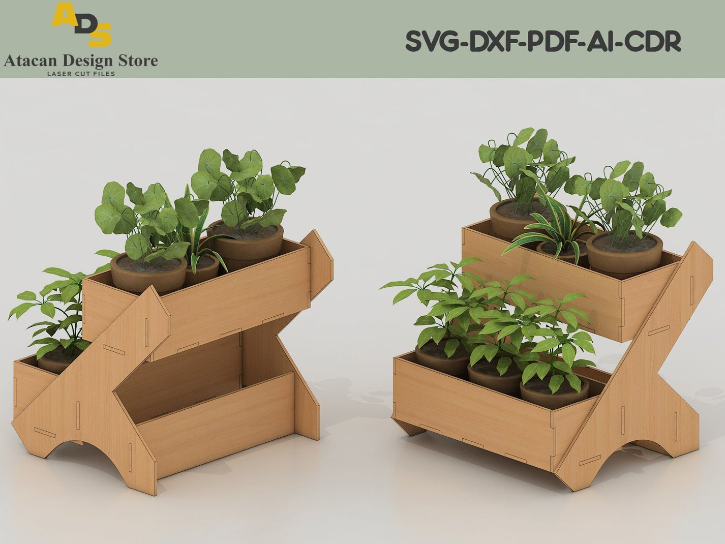 Wooden Flower Box / Floral Planter Box SVG / Glowforge ready / Laser c ...