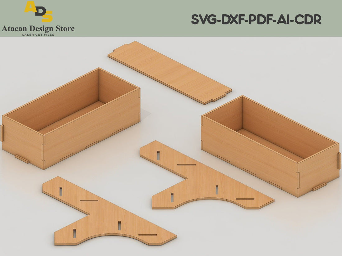 Wooden Flower Box / Floral Planter Box SVG / Glowforge ready / Laser c ...