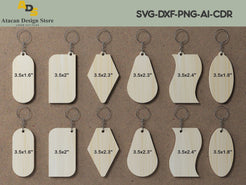 Wooden Keychain Set / Personalised Wood Keyrings / Key Chain Cut files ...